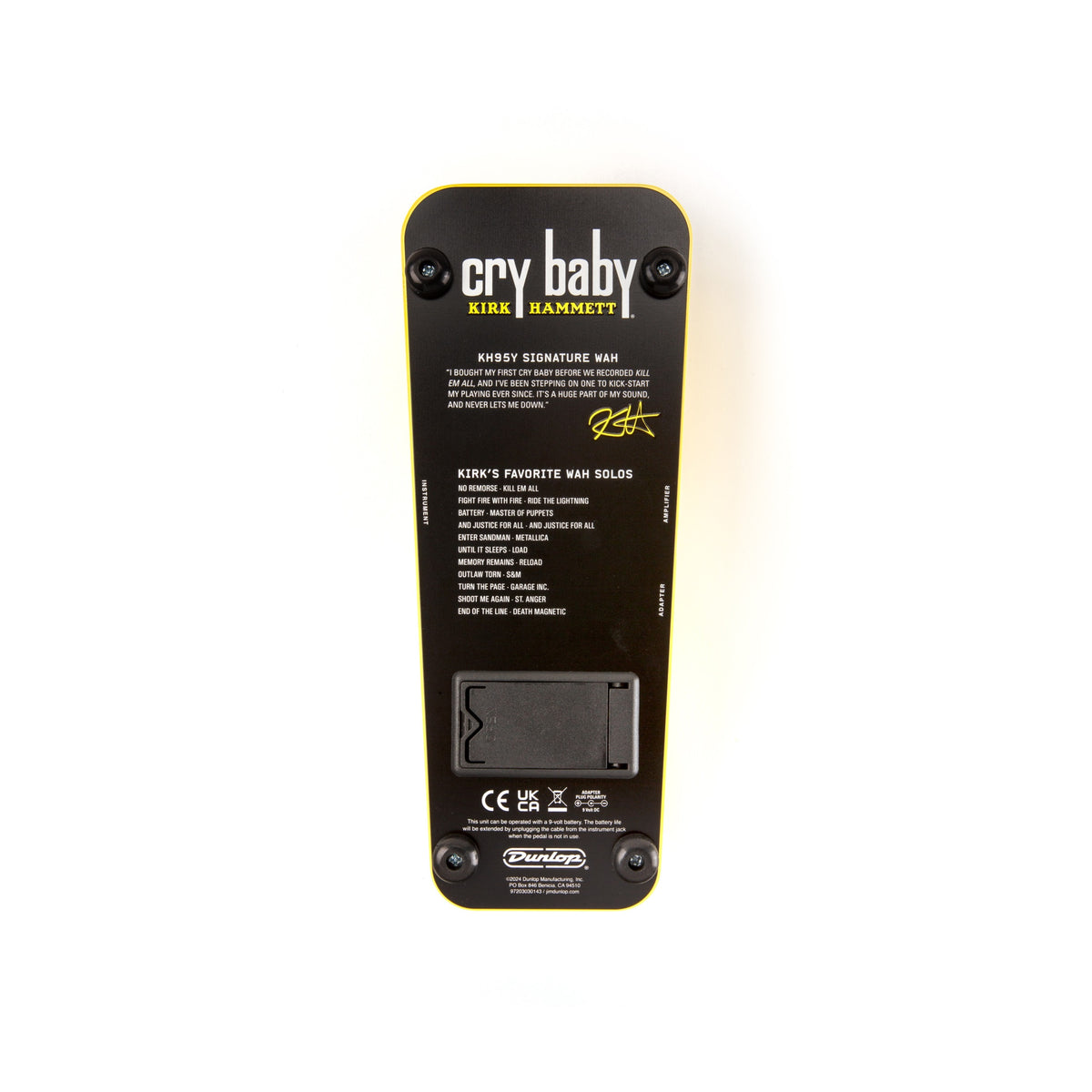Dunlop - Cry Baby KH95Y Kirk Hammett Cry Baby Wah Yellow Sparkle ...